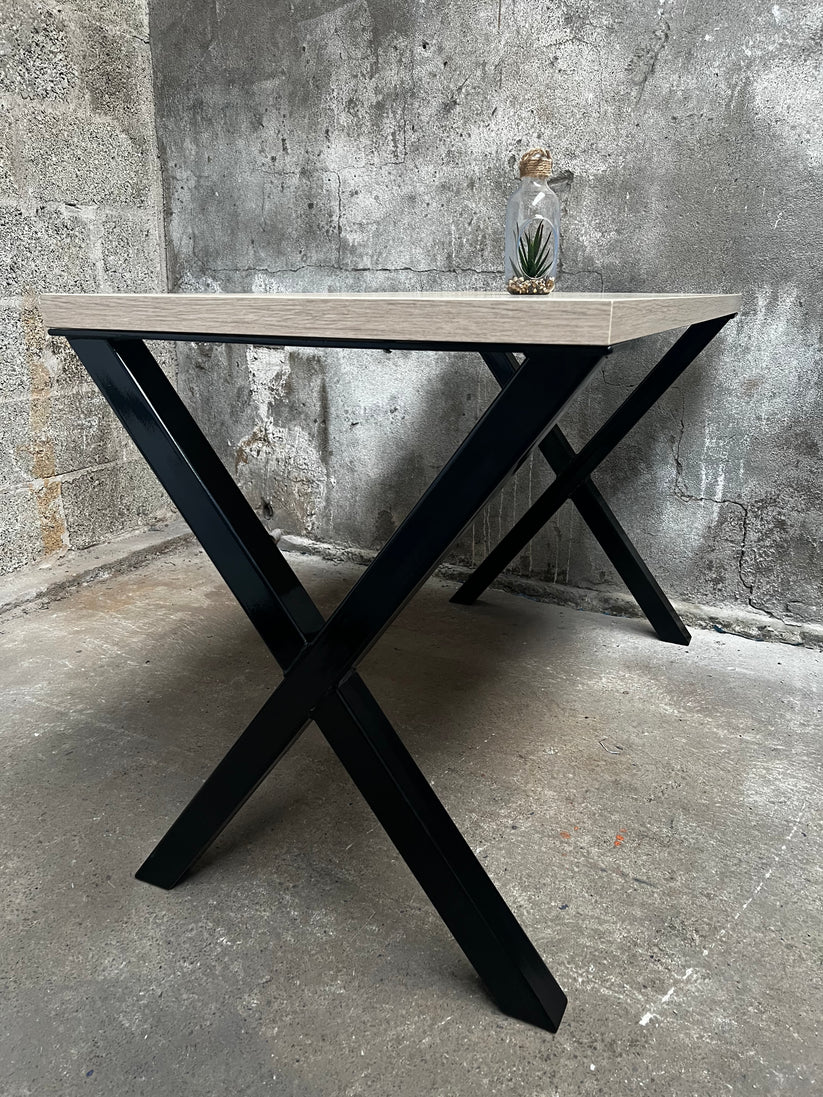 Table legs X bench dinning desk modern minimalistic Industrial steel X ...